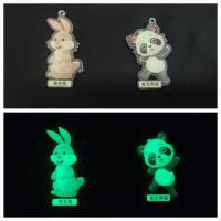 China Photoluminescent Plastic Card Glow In The Dark Rabbit Cardboard For Children for sale