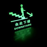 China Aluminum Downstairs Luminous Safety Warning Signs Photoluminescent Safety Products for sale