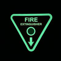 China Photoluminescent Fire Extinguisher Signs With Down Arrow Glow In The Dark for sale