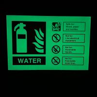 China Square Photoluminescent Fire Signs With Aluminum Or Plastic Board for sale