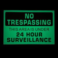 China No Trespassing Aluminum Photoluminescent Safety Warning Signage 200 X 300mm for sale