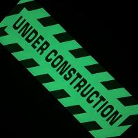 China Photoluminescent Safety Warning Signage Under Construction Signage 200 X 600mm for sale