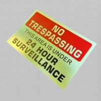 China Rectangle No Trespassing Photoluminescent Signage For Office Building for sale