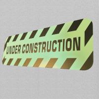 China Photoluminescent Under Construction Signage Non-Toxic And Non-Flammable for sale