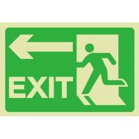 China Glow In The Dark Exit Sign Green Mounting Hardware Included For Simple Installation for sale