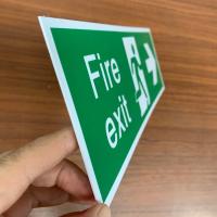 China Custom Glowing Color Rectangle Photoluminescent Safety Exit Sign For Indoor And Outdoor for sale