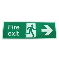 China 1 MM Thickness Photoluminescent Safety Exit Sign With Glowing Brightness Mcd/M2 for sale