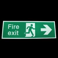 China 1 MM Thickness Photoluminescent Safety Exit Sign With Glowing Brightness Mcd/M2 for sale