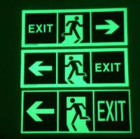 China Wall Mount Implementation Safety Fire Exit Sign With 8 - 10 Hours Glow Duration for sale