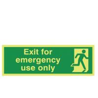 China Rectangle Photoluminescent Safety Exit Sign Durable And Glow In The Dark for sale