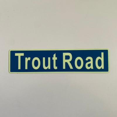 China Glowing Photoluminescent Signage Eco-Friendly And Green With Yellow-Green Color for sale