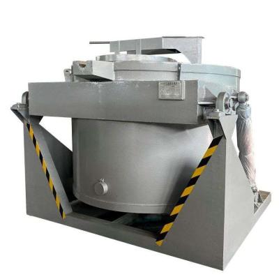China Rotary Metal Melting Induction Furnace 2000kgs For Aluminum Scraps for sale