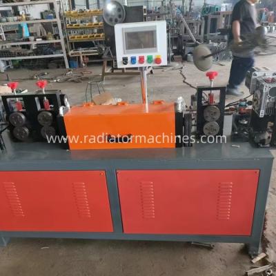China Double Servo Straightening and Cutting Radiator Making Machine with 80cm Height Receiving Hopper for sale