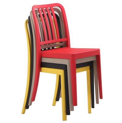 China Stackable PP Resin Plastic Cafeteria Chair Indoor Outdoor Use for sale