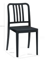 China Stackable PP Resin Plastic Cafeteria Chair Indoor Outdoor Use for sale