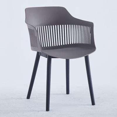 China Contemporary Grey Plastic Dining Chairs for Home and Office for sale