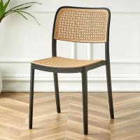 China Contemporary Plastic Rattan Dining Chair with Optional Armrest for sale