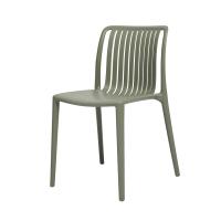 China Modern Olive PP Plastic Dining Chair with L-Shape Design for sale