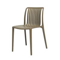China Modern Olive PP Plastic Dining Chair with L-Shape Design for sale