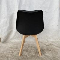 China Modern Plastic Dining Chair with Beech Wood Legs for sale