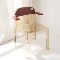 China Clear Acrylic Dining Chair for Hotels and Banquets 60.5x55x76cm for sale