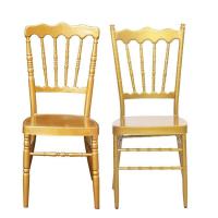 China Gold Iron Banquet Chair Stackable for Outdoor Events 40x42x92cm for sale