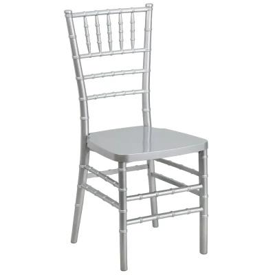 China White Plastic Chiavari Banquet Chair Hotel Furniture 41x38x90cm for sale