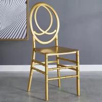 China Stackable Gold White Chiavari Banquet Chairs for Hotel Events for sale