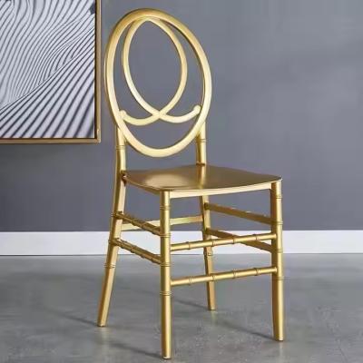 China Stackable Gold White Chiavari Banquet Chairs for Hotel Events for sale