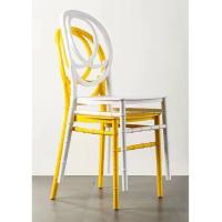 China Stackable Gold White Chiavari Banquet Chairs for Hotel Events for sale