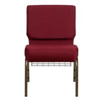 China Navy Blue Fabric Stacking Church Chairs with Iron Frame for sale