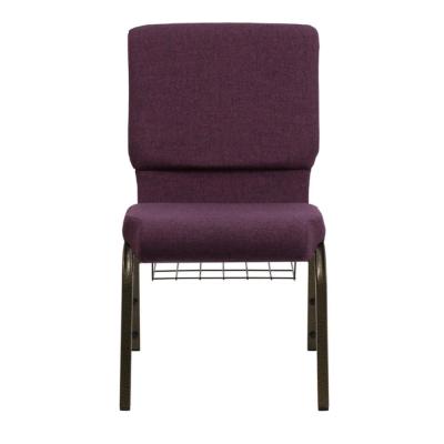 China Iron Steel Stacking Church Chairs with Lumbar Support for sale
