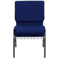 China Stackable Red Fabric Church Chairs with Iron Frame for sale