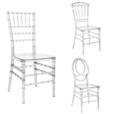 China Clear Acrylic Chiavari Chair Transparent Resin Hotel Dining for sale