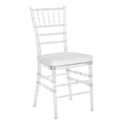 China White Chiavari Chair Plastic Stackable Banquet Hotel Furniture for sale