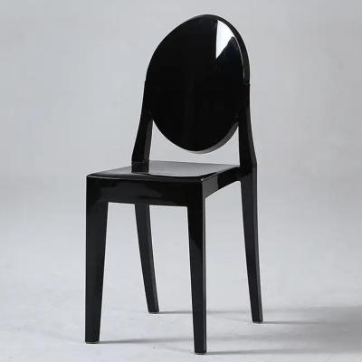 China Nordic Polypropylene Acrylic Chiavari Chair Black Hotel Furniture for sale