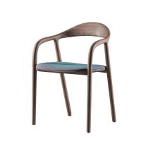 China Contemporary Ash Wood Dining Chair with Leather Fabric Cushion for sale