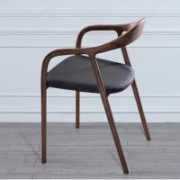 China Contemporary Ash Wood Dining Chair with Leather Fabric Cushion for sale