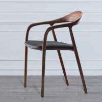 China Contemporary Ash Wood Dining Chair with Leather Fabric Cushion for sale