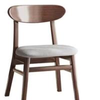 China Solid Oak Wood Dining Chair with PU Cushion 83x48x45cm for sale