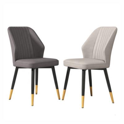 China Modern Grey Synthetic Leather Dining Chair for Cafe Restaurant for sale