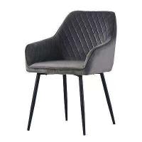 China Italy Velvet Upholstered Dining Chair Metal Frame Custom Color for sale