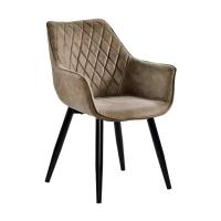 China Modern Velvet Dining Chair with Metal Frame - OEM Available for sale