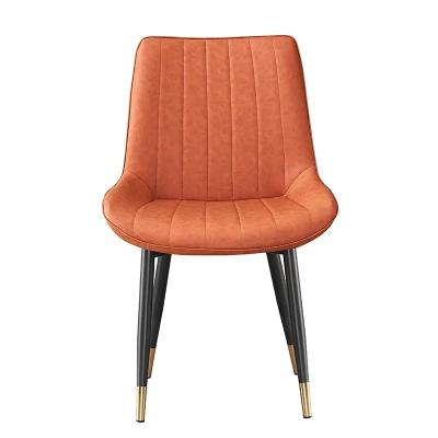 China Modern PU Leather Dining Chair with Metal Frame Custom Colors for sale
