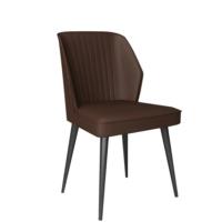 China Modern PU Velvet Dining Chair with Metal Legs 46x46x82cm for sale