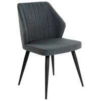 China Modern PU Velvet Dining Chair with Metal Legs 46x46x82cm for sale