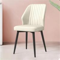 China Modern PU Velvet Dining Chair with Metal Legs 46x46x82cm for sale