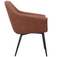 China Modern PU Leather Dining Chair with Metal Legs for sale