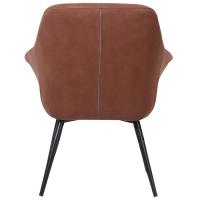 China Modern PU Leather Dining Chair with Metal Legs for sale