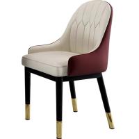 China Modern PU Leather Dining Chair with Metal Legs - Adjustable for sale